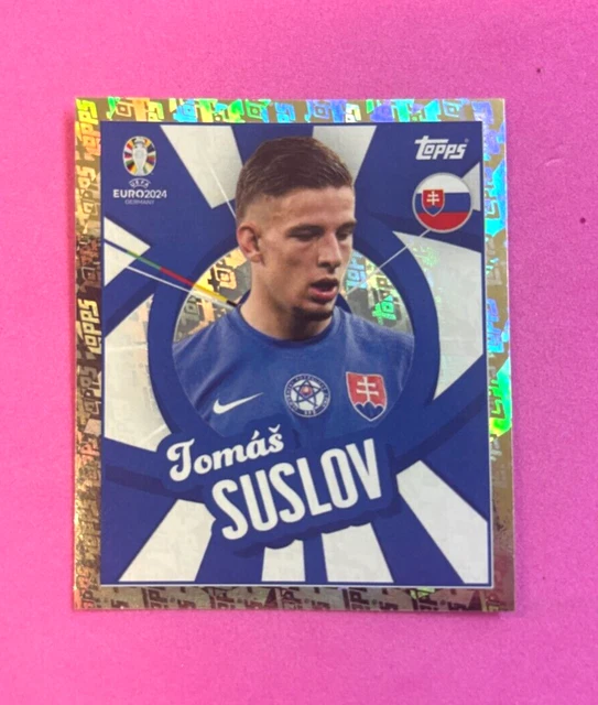 TOPPS UEFA EURO 2024 - Sticker Tomas Suslov - Foil - Parallela - Svk ...