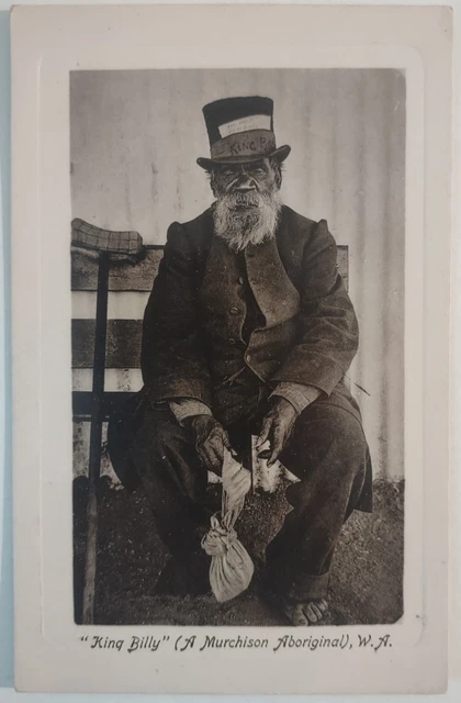 VINTAGE KING BILLY Murchison Western Australia Aboriginal RPPC Postcard ...