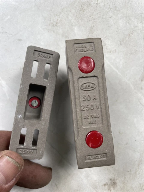 MEM 30AMP REWIREABLE Fuse Carrier 30a Switch Board £18.50 - PicClick UK