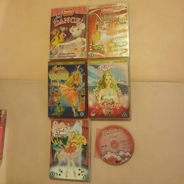 BALLET DVD BUNDLE Angelia Ballerina Barbie Nutcracker Pink Shoes Dance ...
