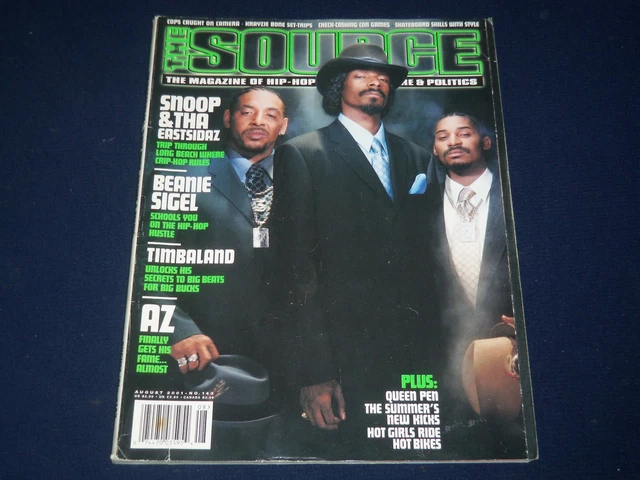 2001 AUGUST THE Source Magazine - Snoop Doggy Cover - Hip Hop - Rap - K ...