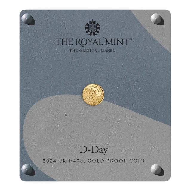 THE 80TH ANNIVERSARY of D-Day 2024 UK 1/40oz Gold Proof Coin Edition ...