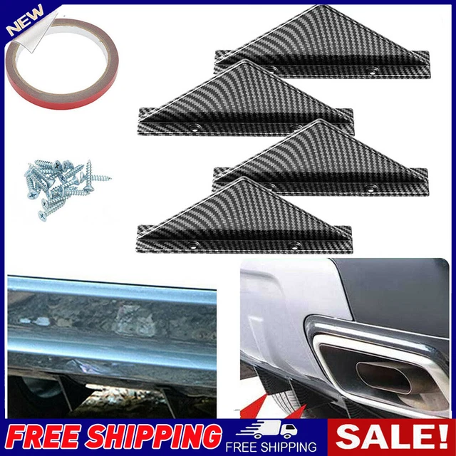 UK REAR LOWER Bumper Diffuser Fin Spoiler Lip Wing Splitter Car Shark ...