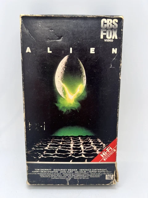 ALIEN VHS 1984 CBS Fox vidéo étiquette rouge science-fiction Sigourney ...
