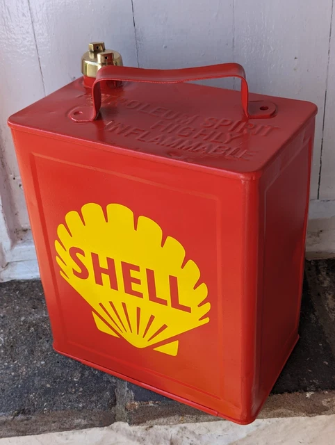 VINTAGE VALOR 2 Gallon Petroleum Motor Spirit Oil Can Shell BP Petrol £ ...
