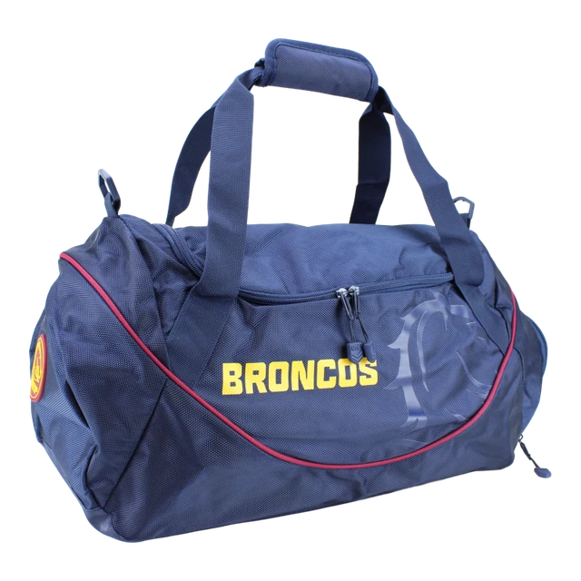BRISBANE BRONCOS NRL Shadow Sports Travel Bag! School Bag! Shoulder Bag ...