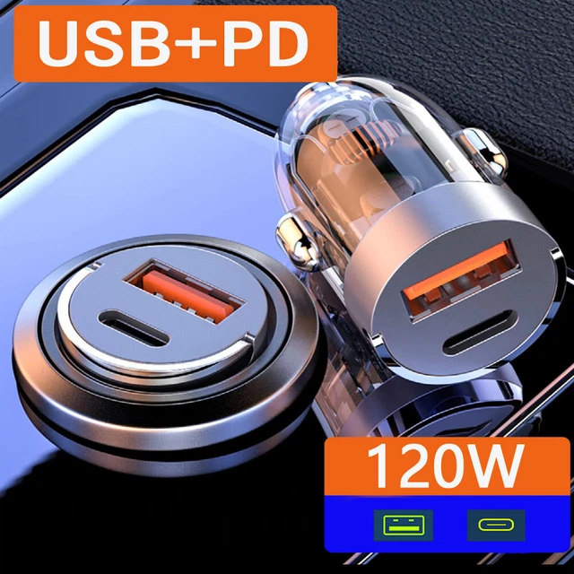 2-PORTS PD USB Type-C 120W Fast Charging Car Charger Adapter For iPhone Samsung EUR 13,68 ...