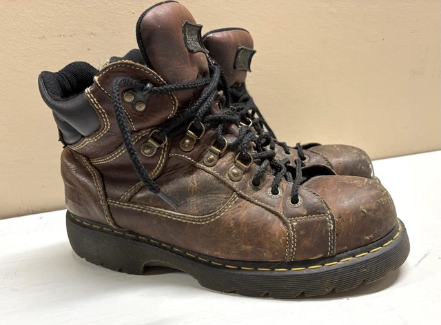 VTG DR. DOC Martens Steel Toe Brown Boots Men’s Sz 13 Y2K ASTM F2413-05 ...