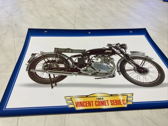 VINCENT 500 COMET série C 1954 fiche carte motorrad passion collection ...