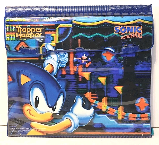 MEAD TRAPPER-KEEPER SONIC the Hedgehog - Vintage 1994 - Blue Organizer ...