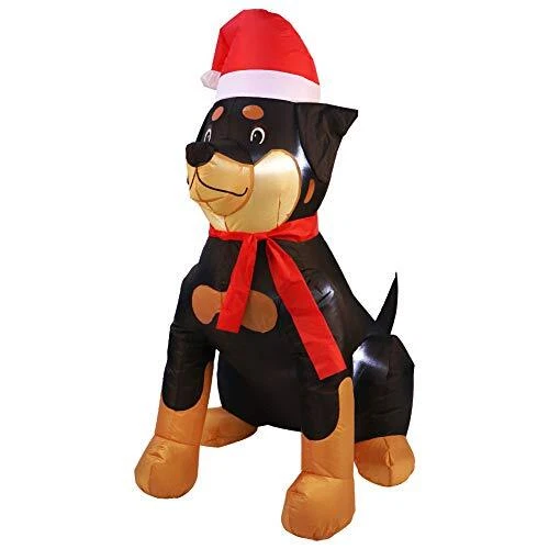 PUP LIGHTS OUTDOOR Indoor Christmas Inflatable LED Lighted Rottweiler ...