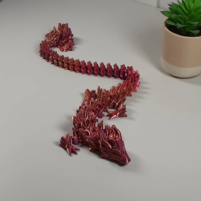 3D PRINTED ARTICULATED dragon (large 50cm) £17.50 - PicClick UK