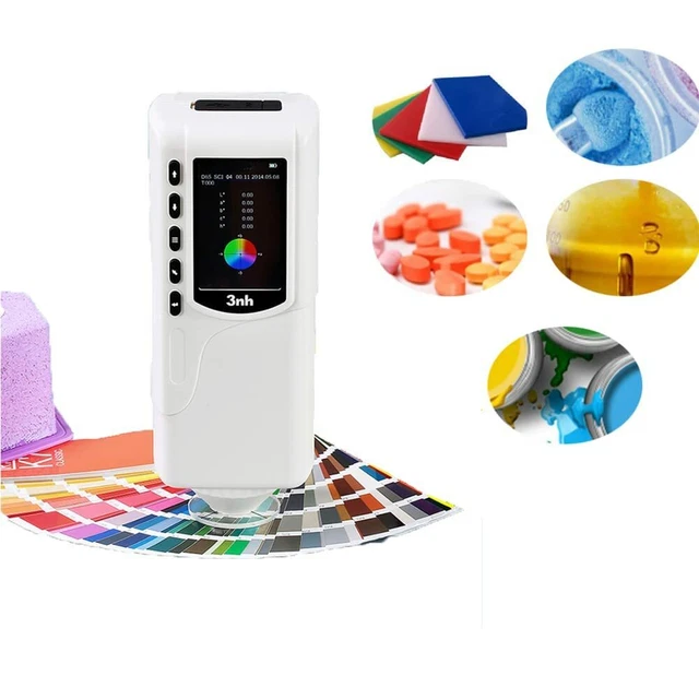 HANDHELD COLORIMETER COLOR Difference Meter with Built-in White Plate ...