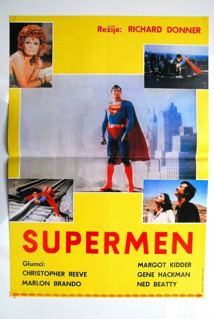 SUPERMAN STEVE REEVE Marlon Brando Gene Hackman Sci-Fi 1976 Exyu Movie ...