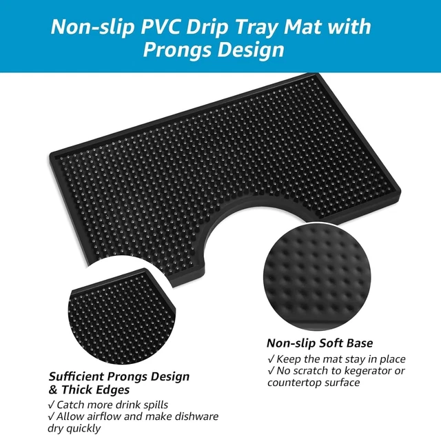 KEGERATOR BAR MAT PVC Keg Drip Mat Kegerator Tower Beer Drip Tray Non ...