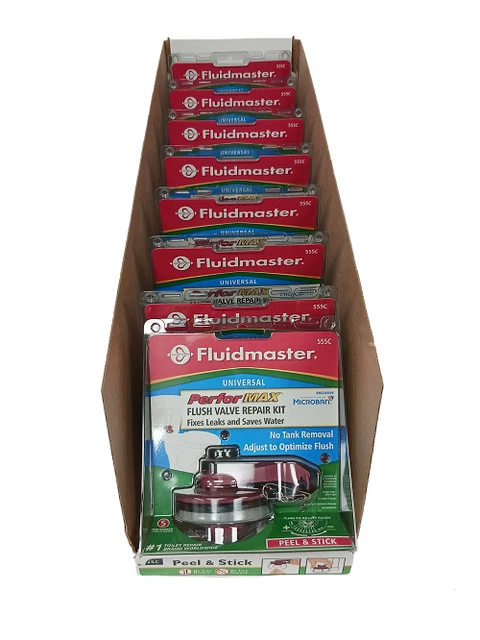 8-PACK FLUIDMASTER 555C Universal Flush Valve Toilet Repair Kit Fixes ...