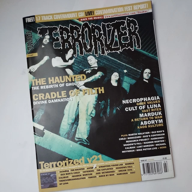 TERRORIZER MAGAZINE - March 2003 Issue 107 - Cradle of Filth Biohazard ...