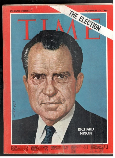RICHARD NIXON LE Temps De L'Élection Magazine 1968 Novembre 15 EUR 59,92 - PicClick FR
