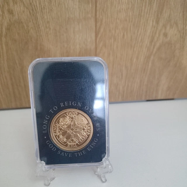 KING CHARLES III 24 KARAT Gold-Plated Commemorative - GOD save the King ...