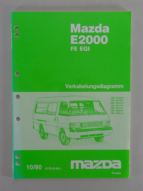 MANUEL D'ATELIER MAZDA E2000 Fe Carafes Électrique 10/1990 EUR 22,32 ...