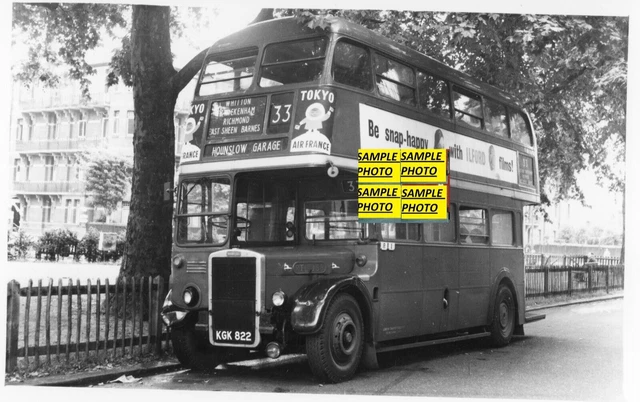 LONDON TRANSPORT B&W Bus Photograph-RTL 158 Route 33 £1.00 - PicClick UK