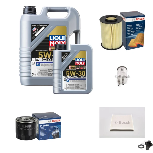 BOSCH INSPECTION SET 6L de Masse D'Air Liqui Moly Spécial Tec Pour 5W-30 Volvo EUR 167,62 ...