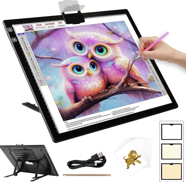 A3 RECHARGEABLE LED Light Box, 2500mAh Battery Powered Light Board with ...