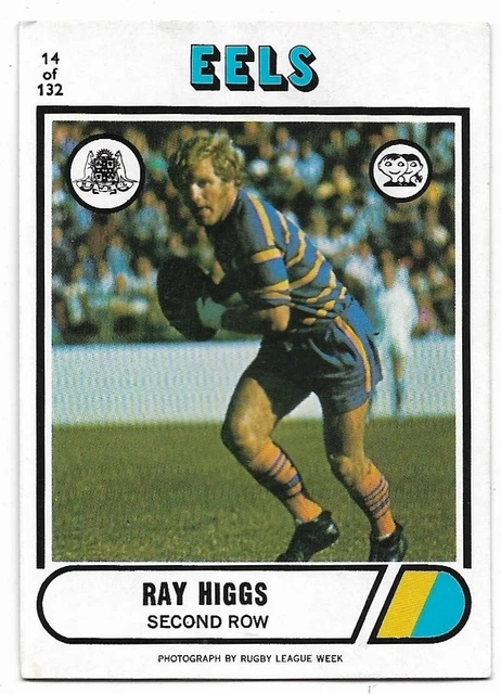 1976 NRL RUGBY League Scanlens (14) Ray HIGGS Eels EUR 6,12 - PicClick FR