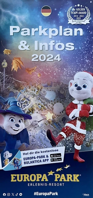PARKPLAN & INFOS Europa-Park Rust Parkplan HALLOWinter 2024 EUR 1,50 ...