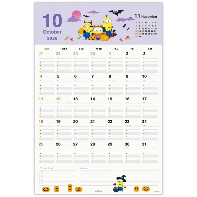 MINIONS WALL HANGING Family Calendar With Stickers 2026 Minion Schedule ...