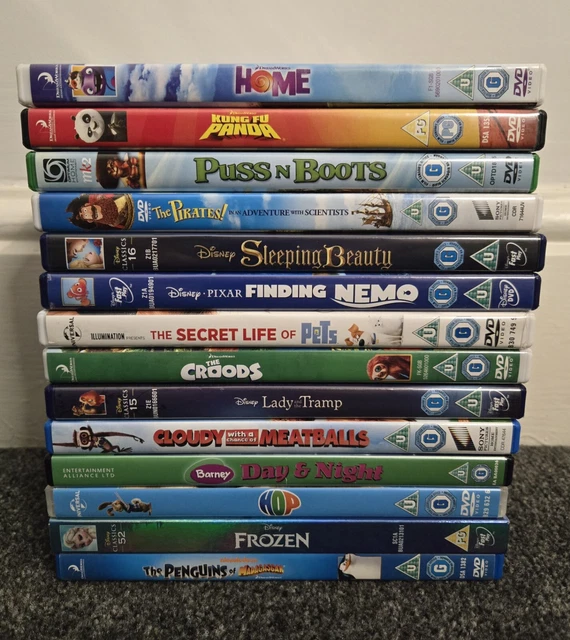 KIDS DVD BUNDLE Joblot Disney Kung Fu Panda, Finding Nemo, Frozen Etc ...