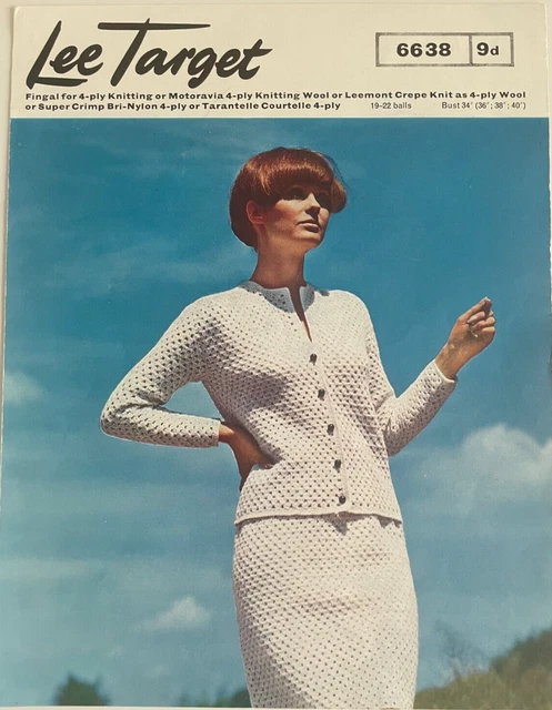 LADIES LACE PATTERNED suit CROCHET PATTERN Jacket and skirt Lee Target ...