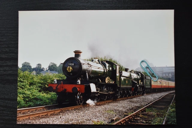 TRAIN PHOTOGRAPH OF Railway Steam Locomotive No 7828 & 7029 (E27) £1.70 ...