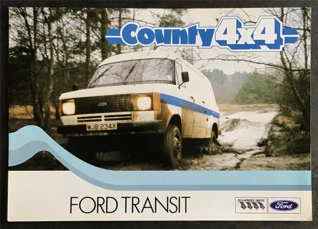 FORD TRANSIT COUNTY 4 x 4 Van Sales Brochure c1982 £15.99 - PicClick UK