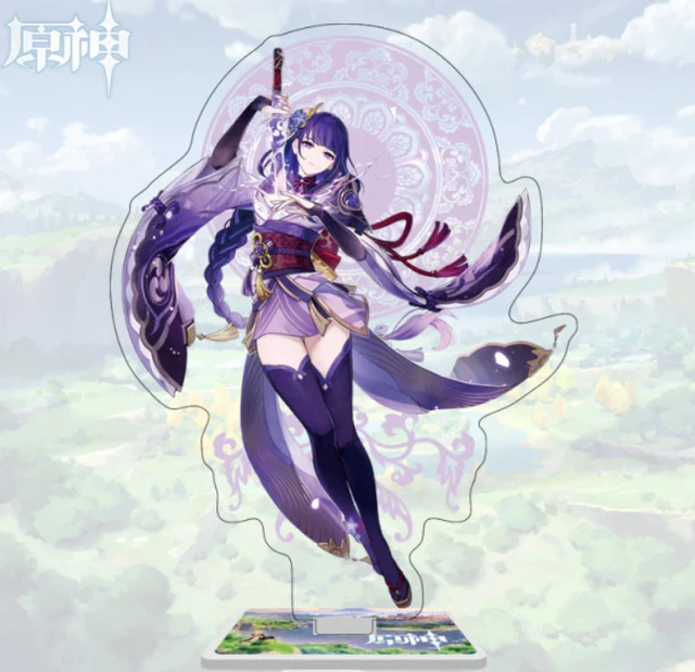 GENSHIN IMPACT STANDEE Raiden Shogun Ei Baal Acrylic Stand Double Sided ...