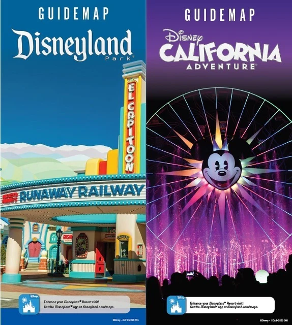 DISNEYLAND PARK DCA Adventure Disney Guide map Runaway Railway Pixar ...