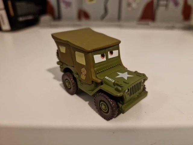 DISNEY PIXAR CARS Diecast Sarge Army Jeep Toy. £5.00 - PicClick UK