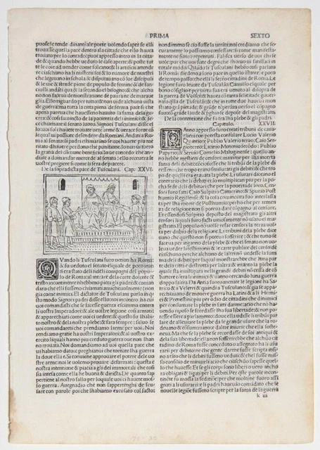 TITUS LIVIUS (AKA Livy ), Pagina Da Decades Con Illustrazione ...