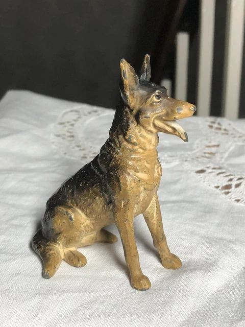 VINTAGE COLD PAINTED Dog German Shepherd Not Bronze Alsatian Germany £ ...