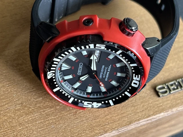 RARE SEIKO 4R36 00T0 Baby Tuna Red SRP233 Limited edition Diver ...