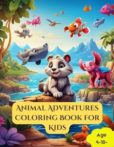 ANIMAL ADVENTURES COLORING Book: Explore Wild Animals - Fun for Kids ...