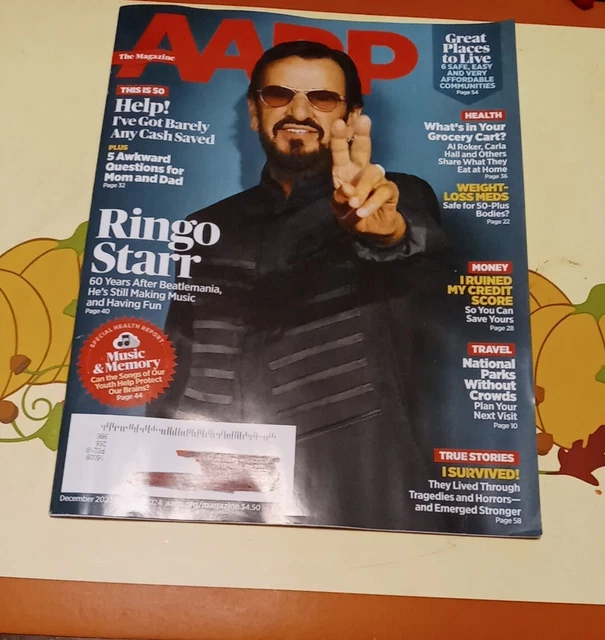 AARP MAGAZINE DICEMBRE 2023, gennaio 2024 Ringo Starr EUR 0,90 ...