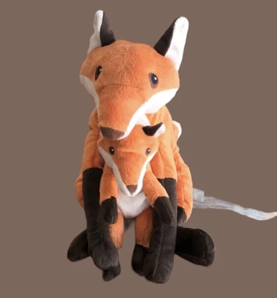IKEA VANDRING RAV Orange Fox Mother 13” and Baby 8" Plush Stuffed ...