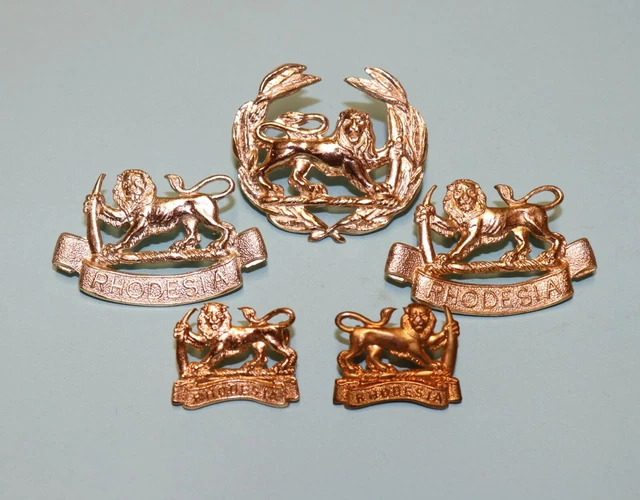 RHODESIA.ORIGINAL RHODESIAN ARMY Rank Insignia collection - In metal ...