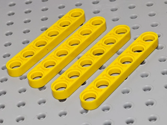 LEGO TECHNIC BEAM Thin 1x6 Hole [32063] Yellow x4 £4.19 - PicClick UK