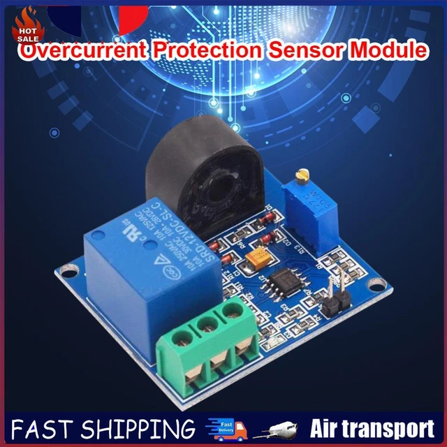 # DC 12V Current Detection Sensor Module 5A Relay Overcurrent Over ...