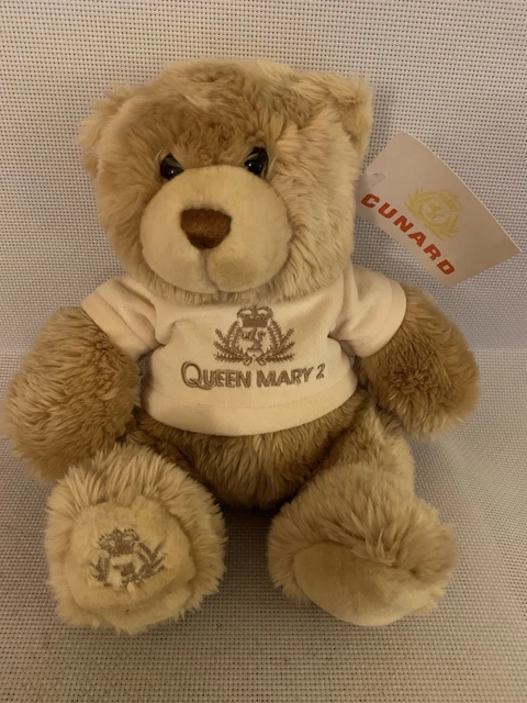 QUEEN MARY 2 Cruise Liner Cunard Teddy Bear 8" Wearing Top Plush Soft ...