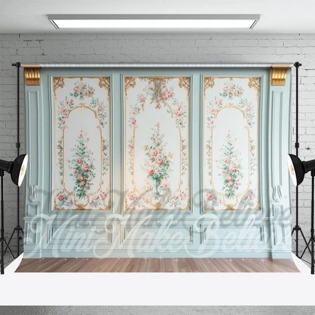 OUTLINE TRIM FANCY Light Blue Retro Wall Backdrop $32.68 - PicClick AU