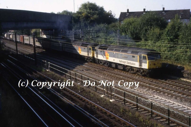ORIGINAL 35MM DIESEL RAILWAY SLIDE CLASS 47s 47297 & 47237 WEALDSTONE ...