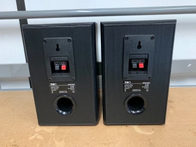 TIBO EDGE MINI Desktop Bookshelf Speakers Black Compact HiFi Sound 50 ...